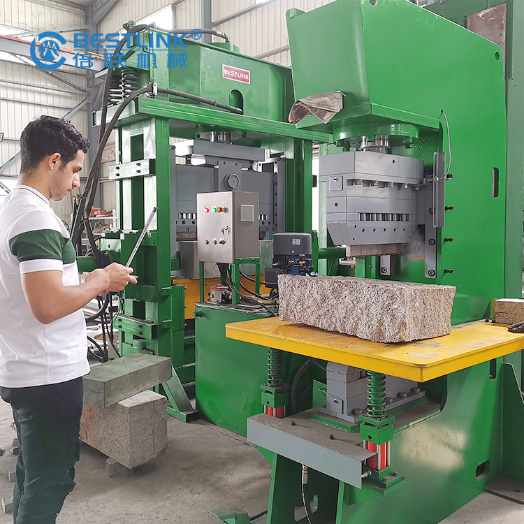 200ton Splitting Force Stone Cutting Machines with Roller And Belt ...